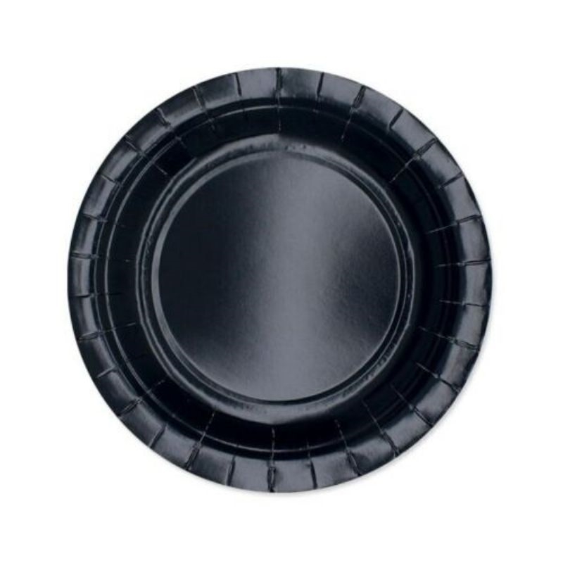 Piatti in Plastica Neri 17 Cm 22 Pezzi - [0488]